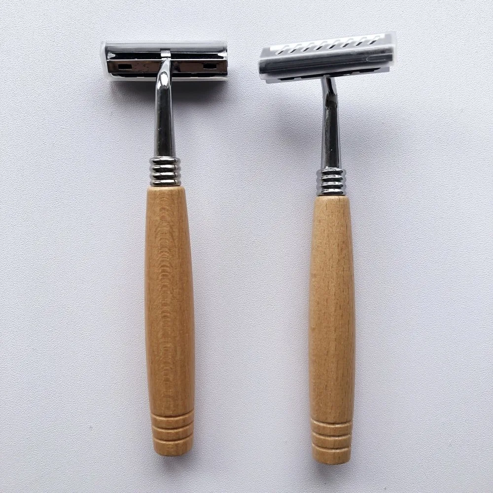 WDRZR02：Eco-Friendly Biodegradable Wooden Handle Safty Shaving Razor ...